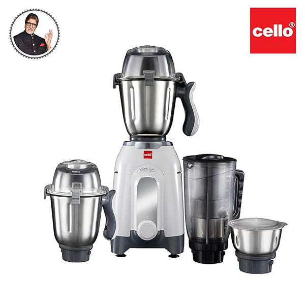 Cello Discovery Pro Mixer Grinder 3+1 Jars, 1000Watts - 1 Pc