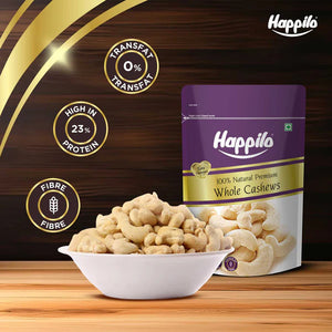 Happilo Premium Whole Cashew Nuts - 200 g