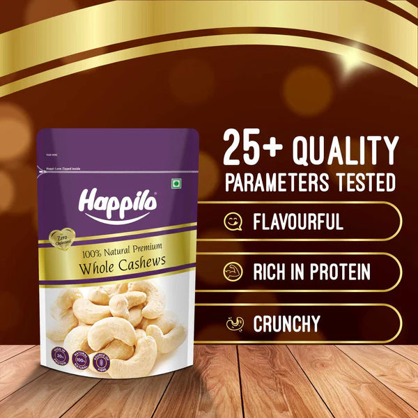 Happilo Premium Whole Cashew Nuts - 200 g