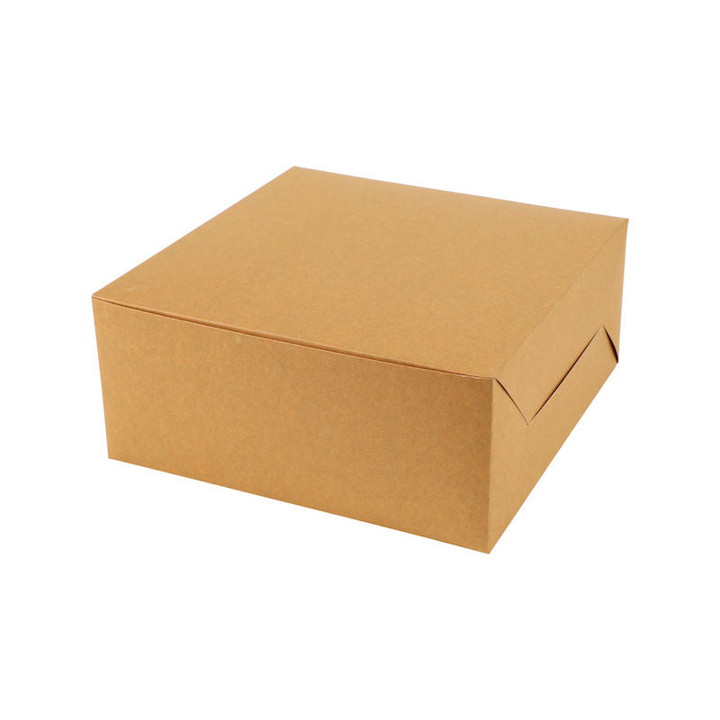 Redman Uncoated Kraft Cake Box 8X8X4" - 5Pc