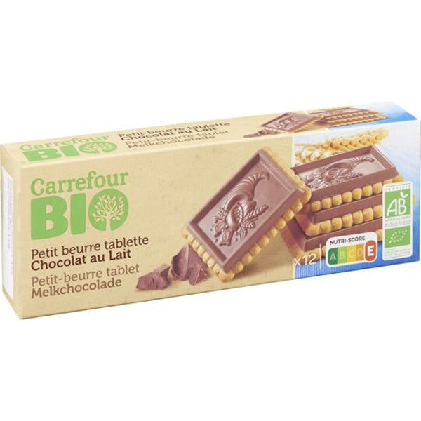 Carrefour Organic Milk Chocolate Cookies - 150 G