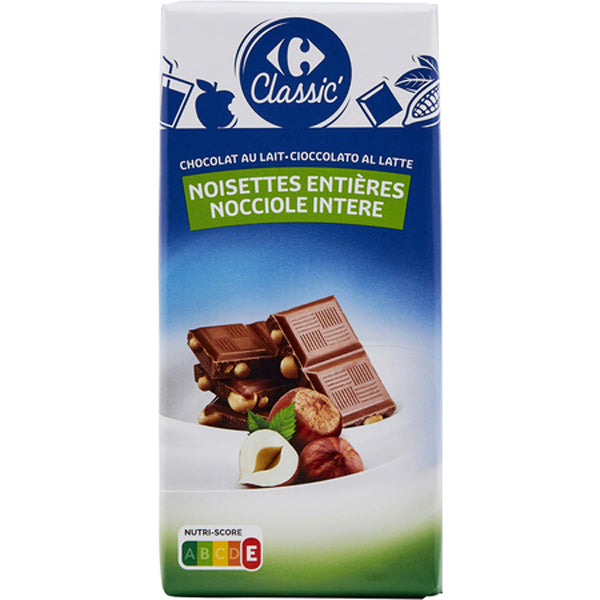 Carrefour Milk Chocolate Whole Hazelnuts - 100 G