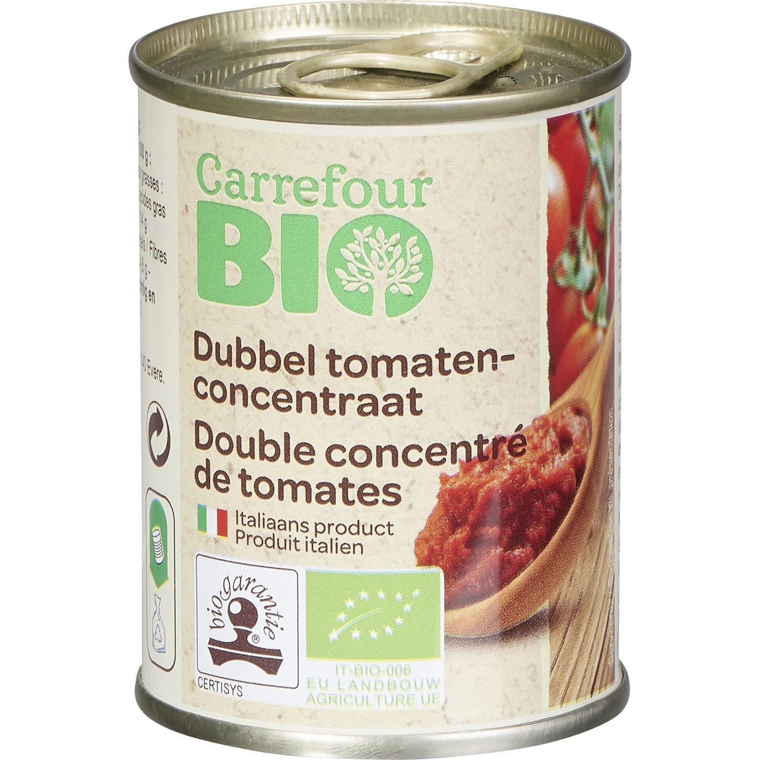 Carrefour Organic Double Tomato Paste - 140 G