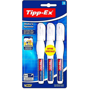 Tipp-Ex 3 Shake N Squeeze Correction Pens - 3Pc
