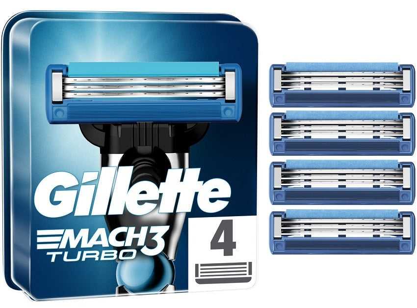 Gillette Razor Blades Mach3 Turbo - 4Pc
