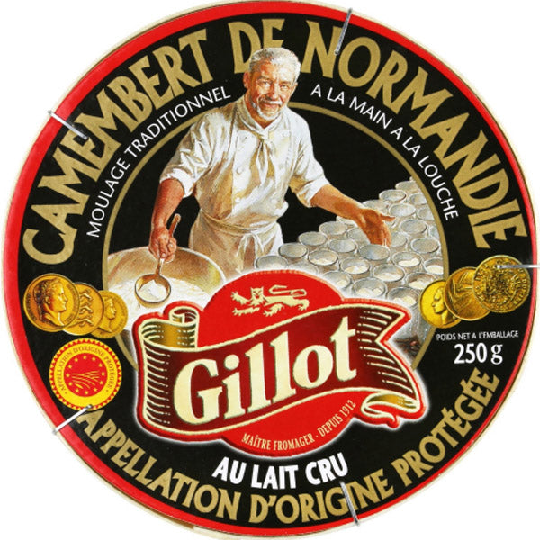 Gillot Pdo Camembert Normandy Raw Milk Cheese - 250 G