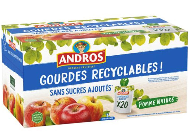 Andros Applesauce Gourds No Added Sugar - 90 G