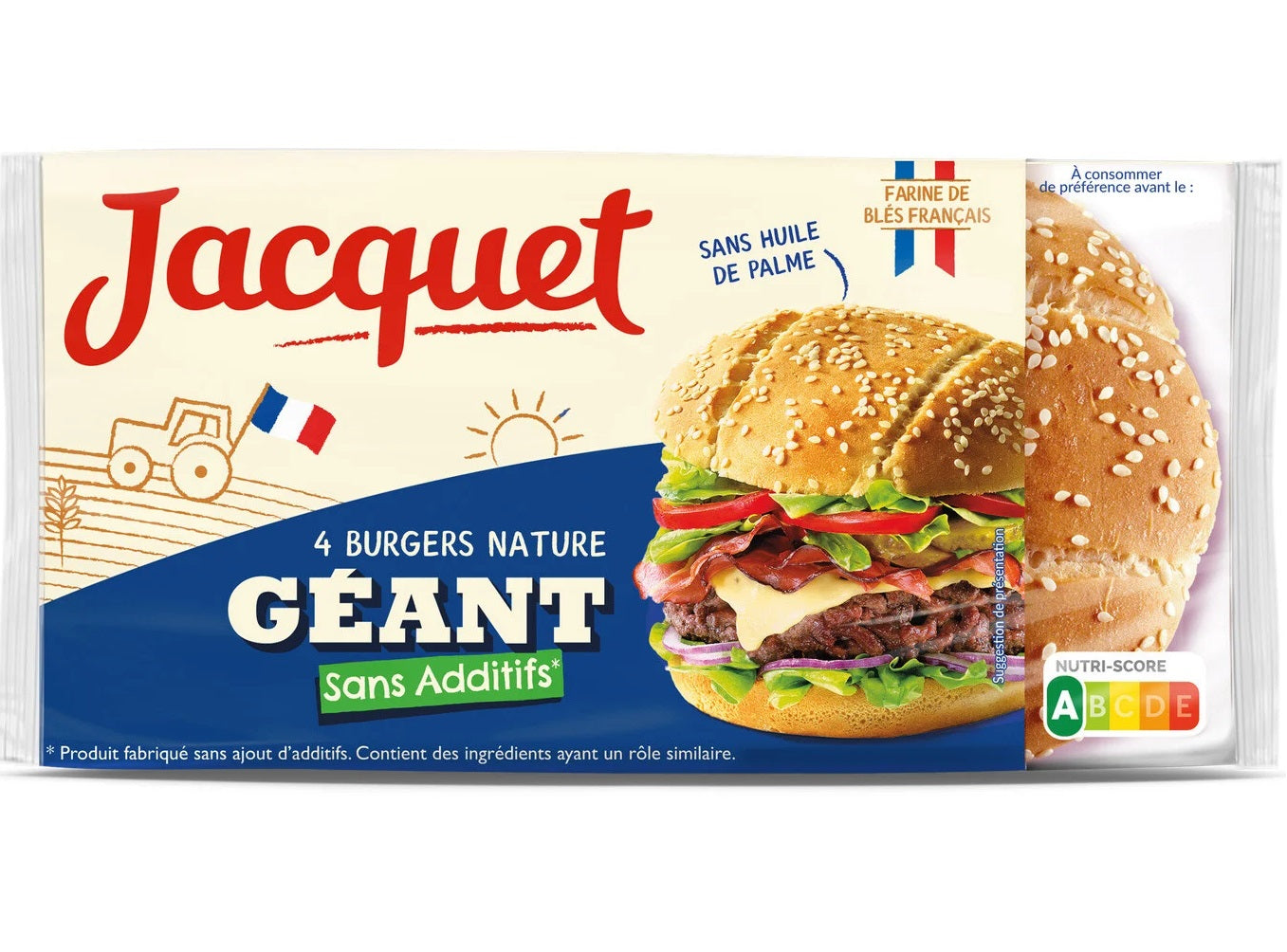 Jacquet Jumbo Buger Buns Bread - 350 G
