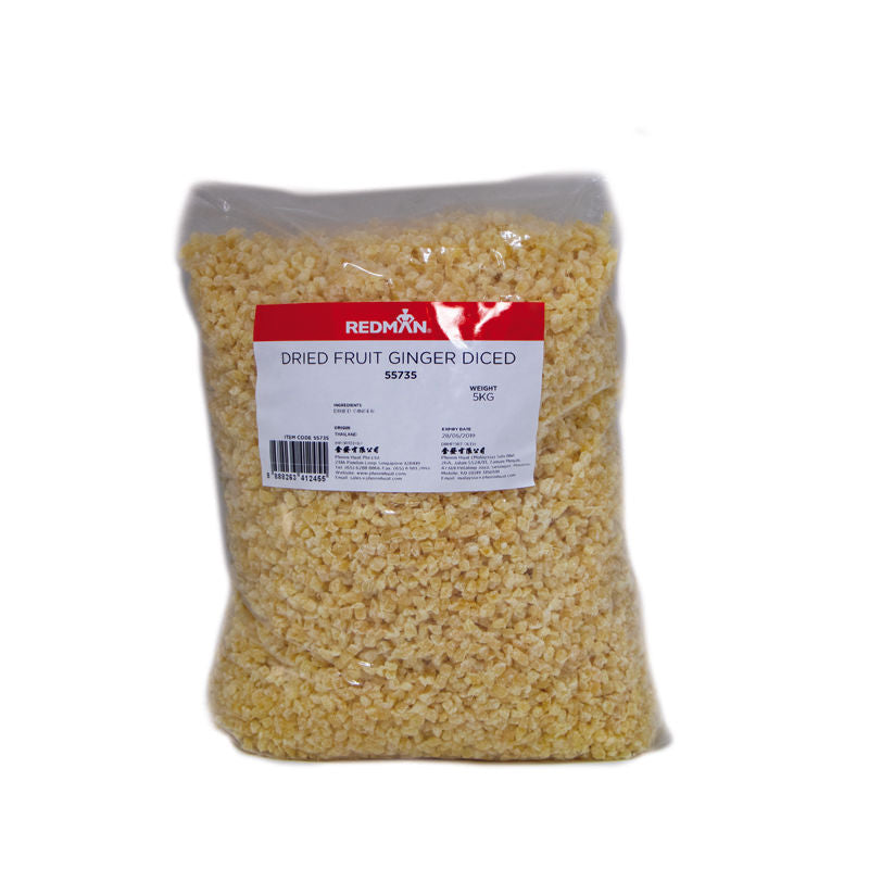 Redman Dried Diced Ginger 5Mm - 5Kg