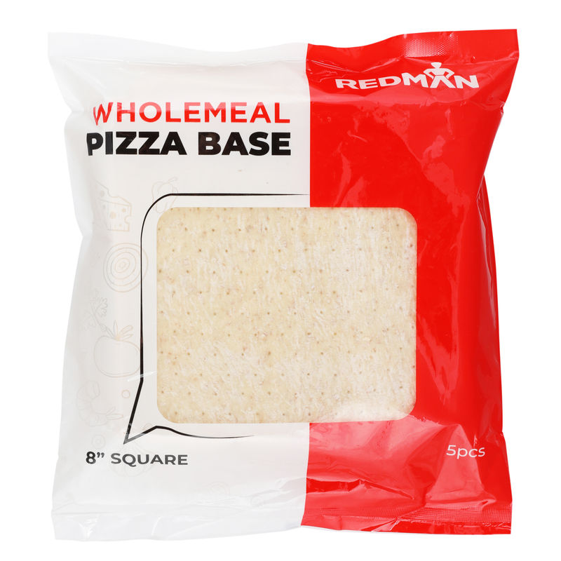 Redman Square Wholemeal Pizza Base 8" Par-Baked - 5Pc