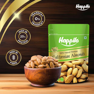 Happilo Premium 100% Pure California Almonds - 500 g