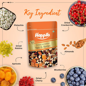 Happilo Premium International Dried Nuts and Berries - 200 g