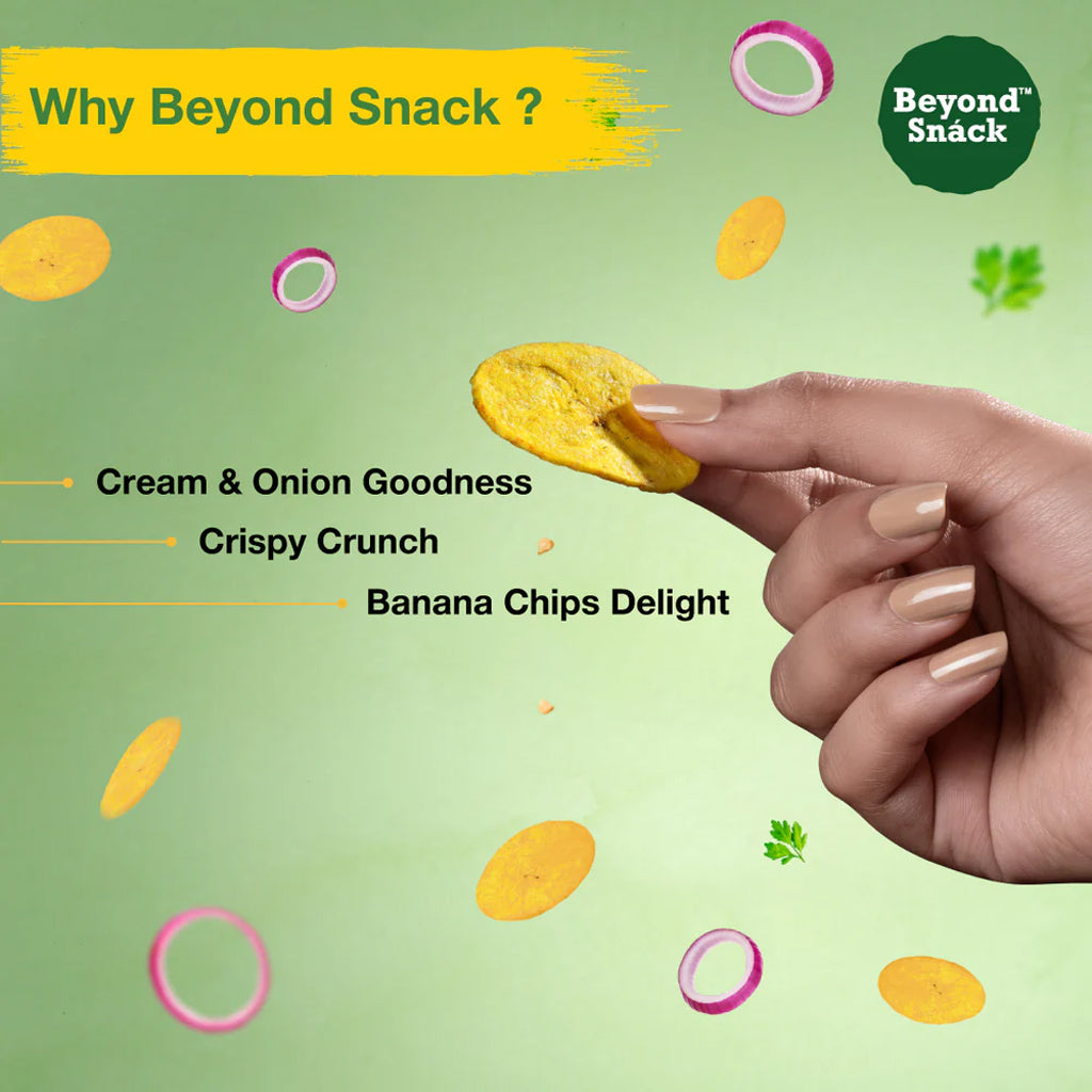Beyond Snack Kerala Banana Chips Sour Cream Onion Parsley - 150 g