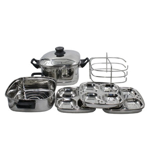 Steelhouse JVL Square Steamer Idly Pot