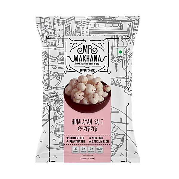 MR. MAKHANA Roasted Makhana and Foxnuts Himalaya Salt & Pepper Super-