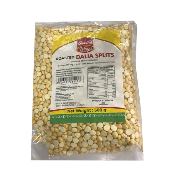Telugu Foods Roasted Dalia Splits - 500 g