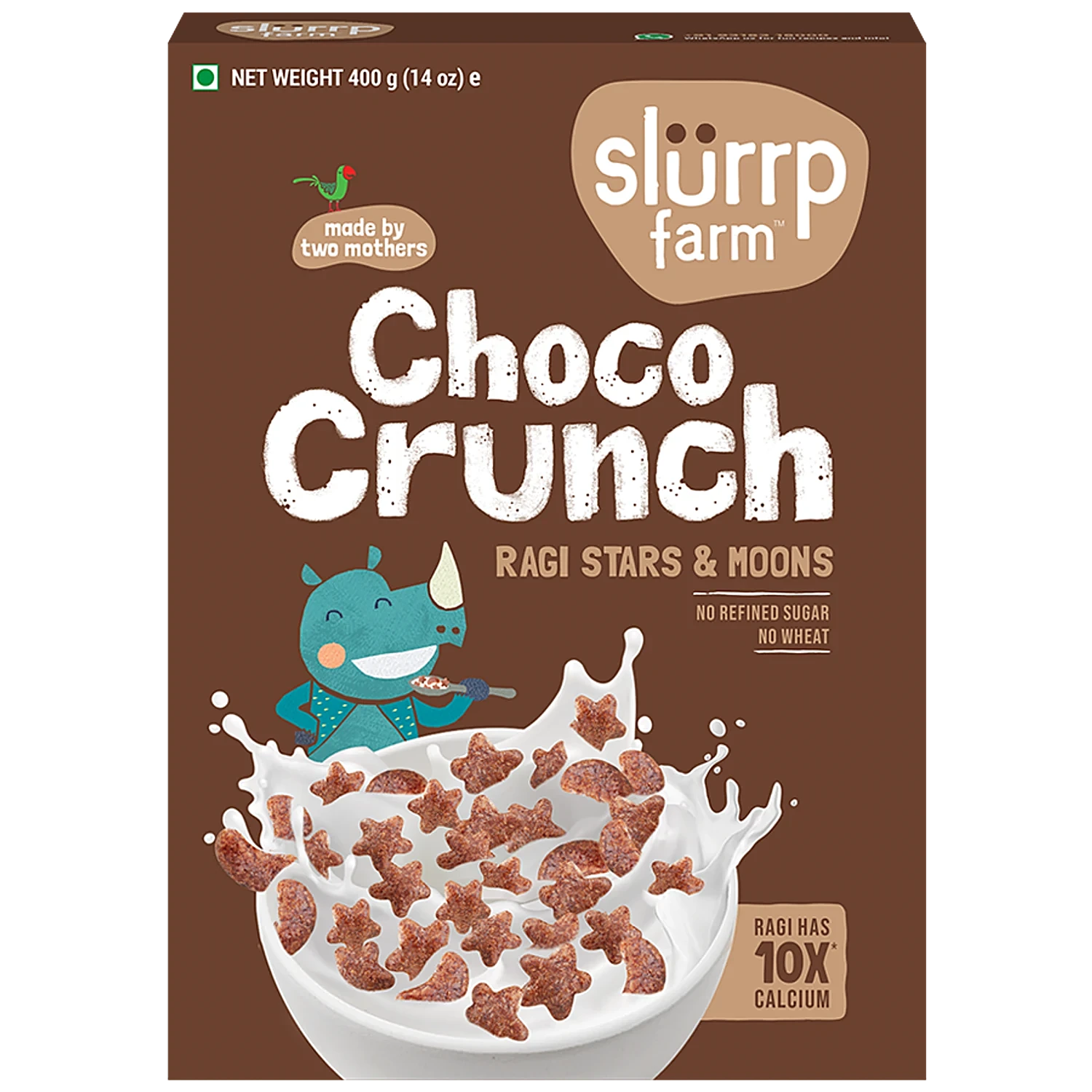 Slurrp Farm Millet Choco Crunch Ragi Crunchy Cereal Stars & Moons For