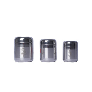 Stainless Steel Apple Dabba Laser Design - set of 3