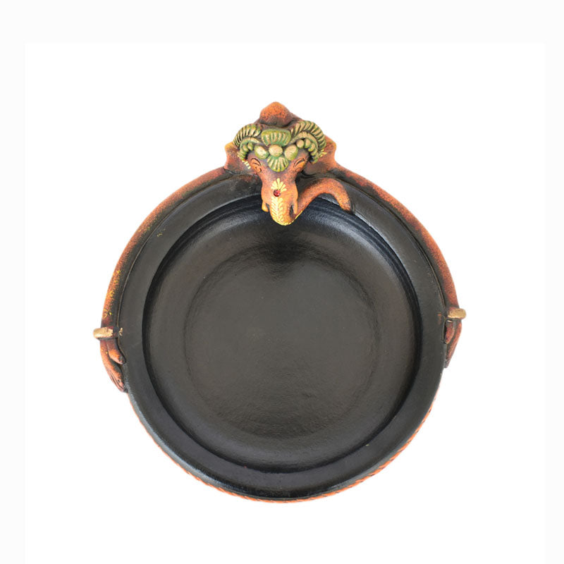 Traditional clay Ganesh Face Uruli Large - 1 pc