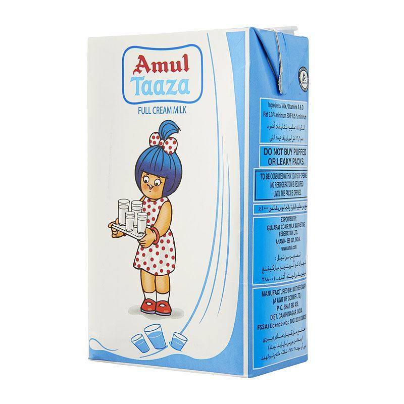 Amul Taaza Full Cream UHT Milk 1 L Online in Singapore | Amul Taaza ...