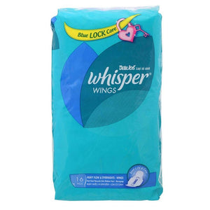 Whisper Overnight Heavy Flow With Wings Sanitary Napkins - 16 Pcs