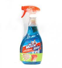 Mr Muscle Glass Cleaner Bottle Super Active - 500 ml + Free Refill