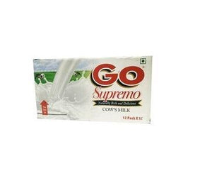 GO (Gowardhan) Supremo Full Cream UHT Milk - 12 x 1 L