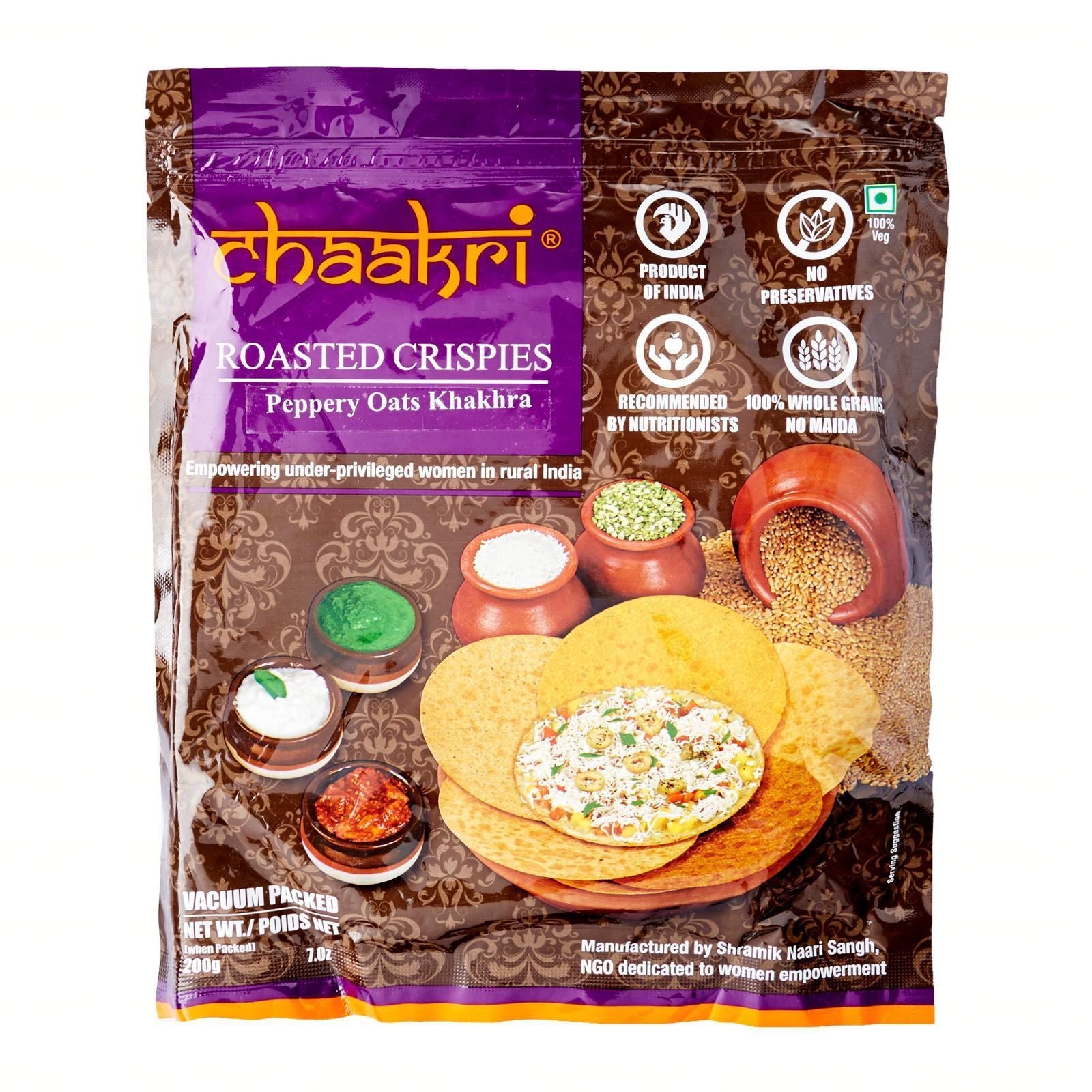 Chaakri Peppery Oats Khakhra - 200 g