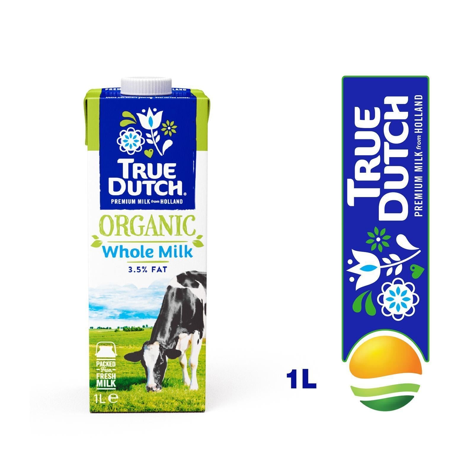 True Dutch Organic Whole UHT Milk (TD 3929) - 1 L (Premium from Hollan